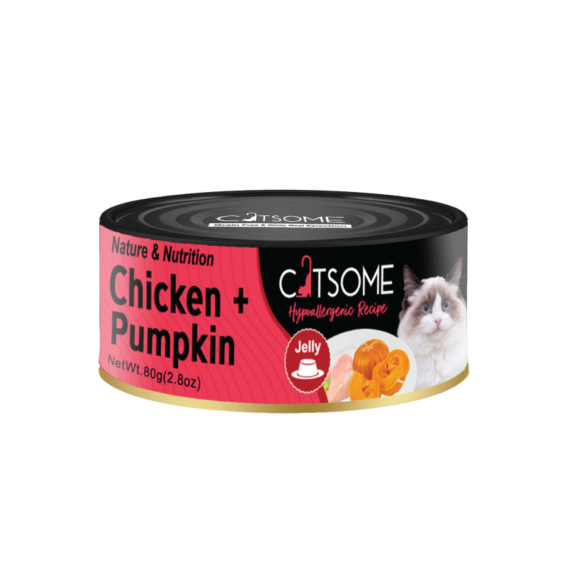 Catsome Grain Free Chicken & Pumpkin Cat Canned Food Jelly 80g – Pets Land
